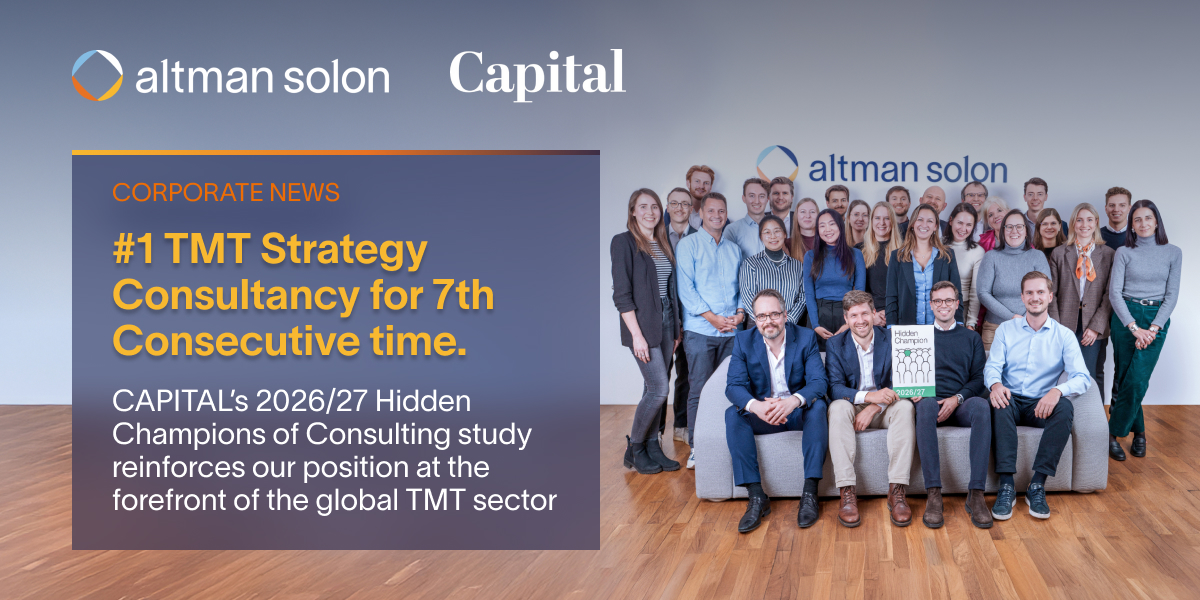 Altman Solon Named #1 TMT Strategy Consultancy | Altman Solon