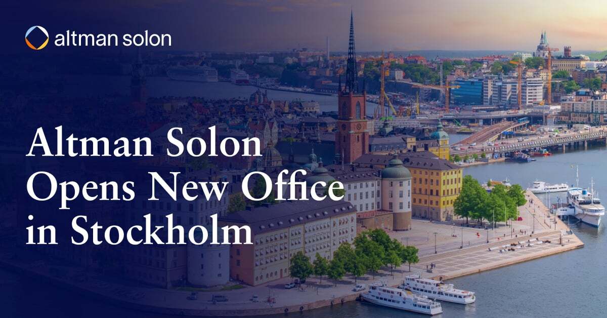 Altman Solon Expands with New Office in Stockholm | Altman Solon