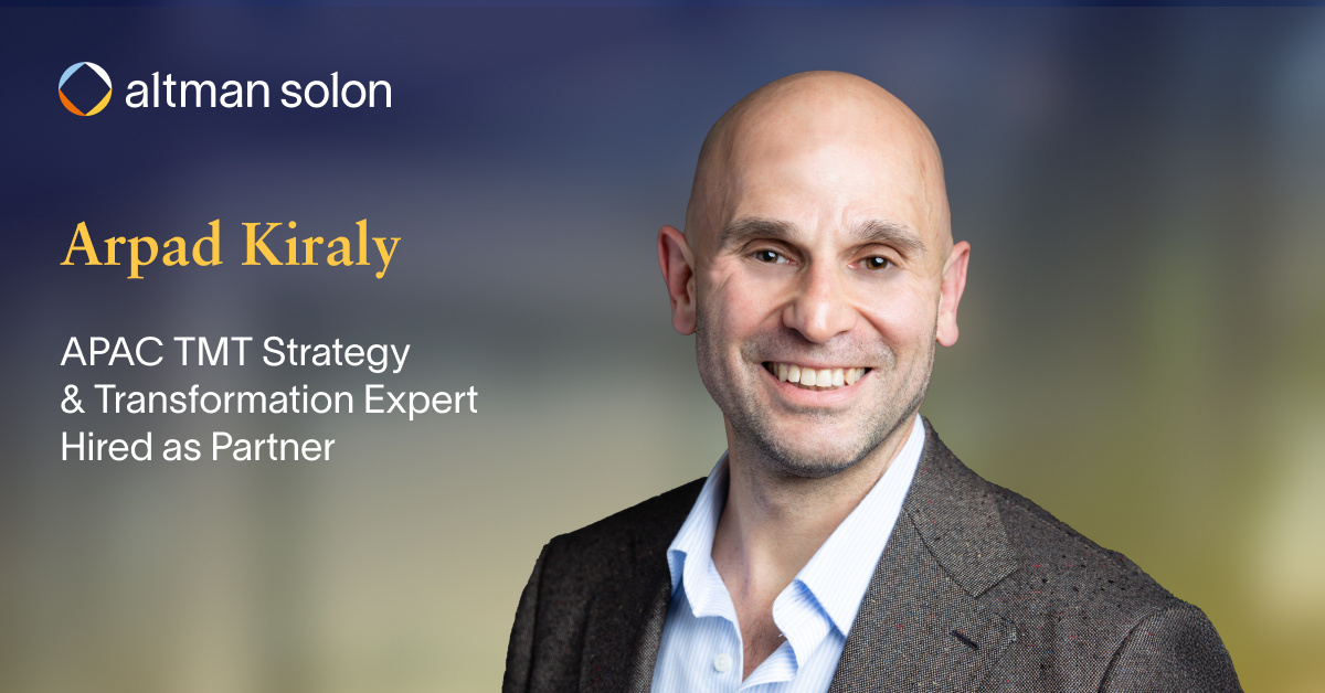 APAC TMT Strategy Expert Arpad Kiraly Joins as Partner | Altman Solon